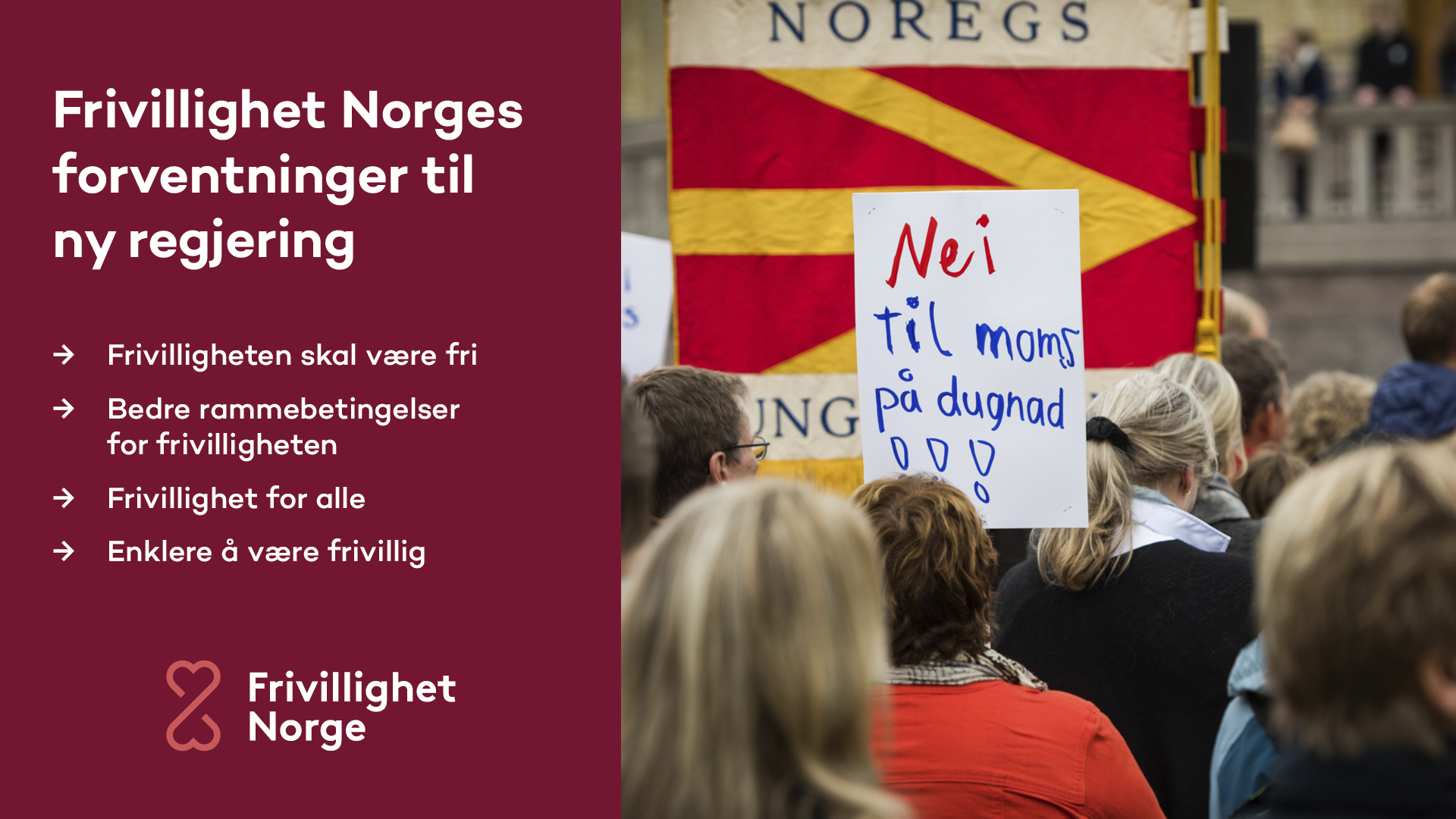 Frivillighet Norges forventninger til en ny… | Frivillighet Norge